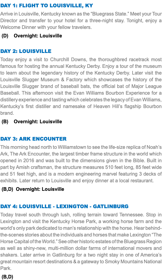 Nashville, Smoky Mountains & Bluegrass